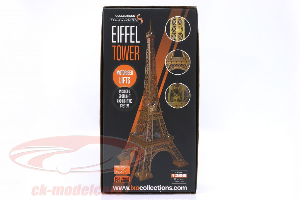 Eiffel Tower Paris with lighting and elevators Kit 1:270 Ixo 520010104 ...