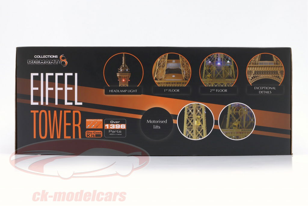 Eiffel Tower Paris with lighting and elevators Kit 1:270 Ixo 520010104 ...