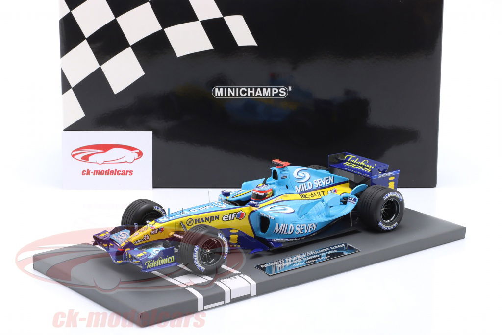 Minichamps 1:18 Fernando Alonso Renault R25 #5 gagnant San Marino GP formule 1 Champion du monde ...