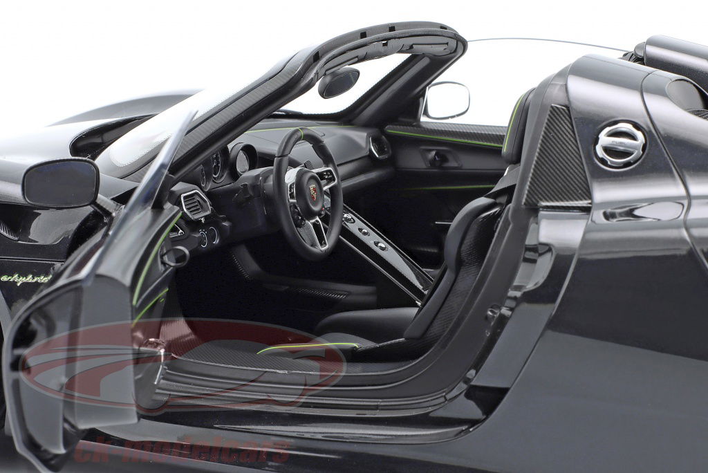 AUTOart 1:12 Porsche 918 Spyder Weissach Package 2013 schwarz metallic ...
