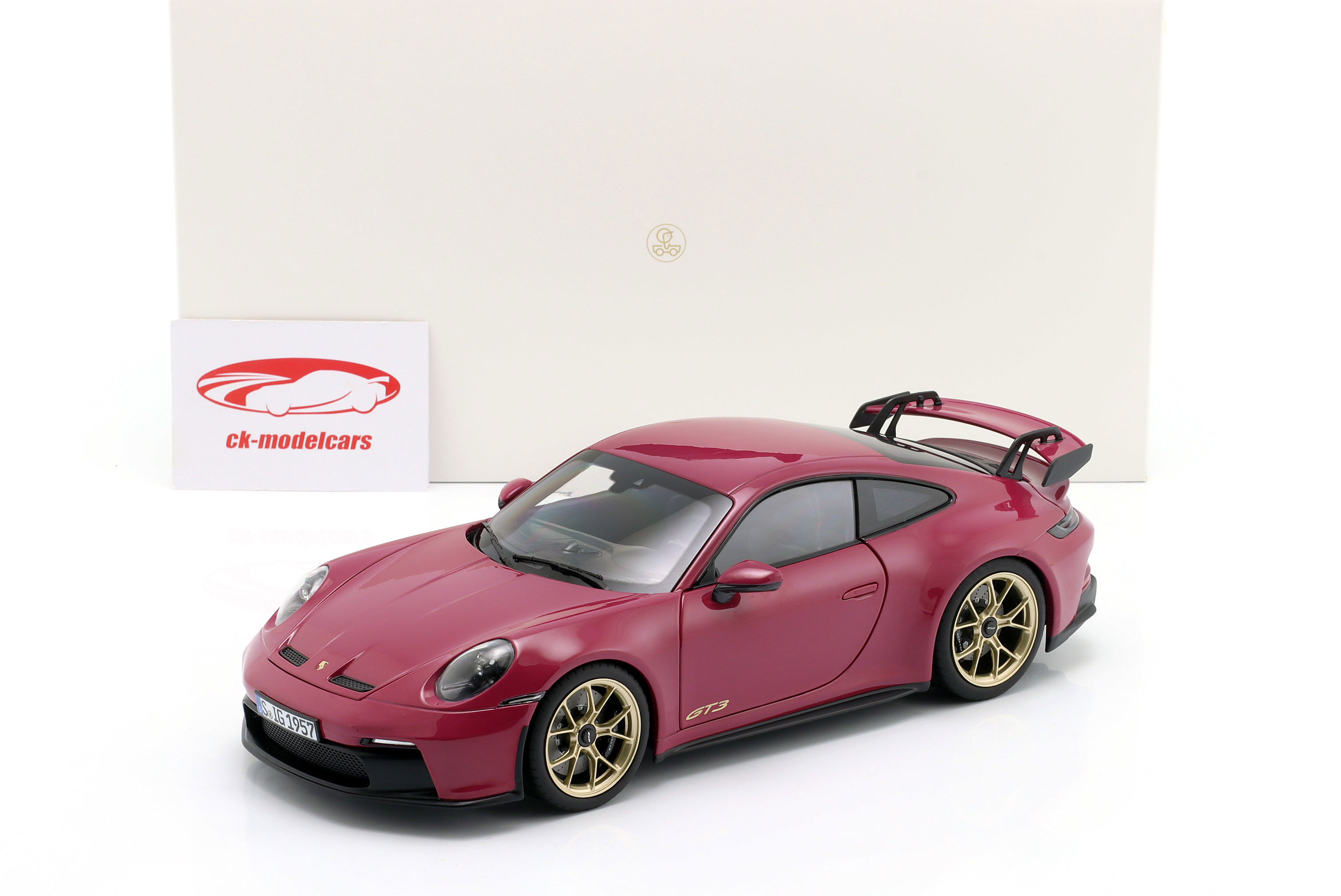 Norev 1:18 Porsche 911 (992) GT3 2021 star ruby 187381 model car 187381 ...