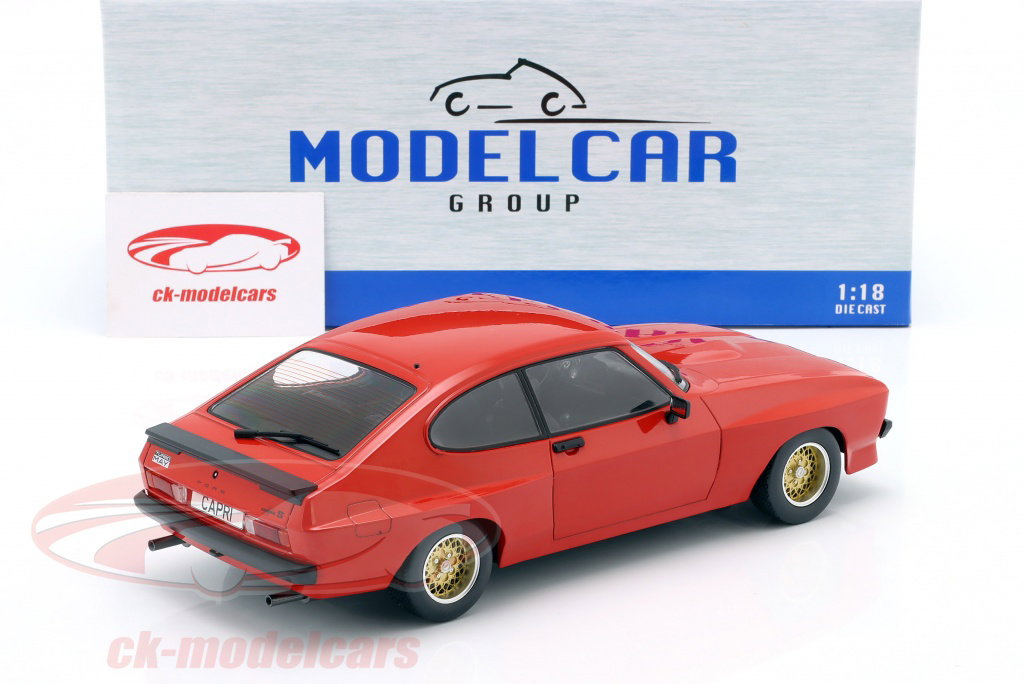 ModelCarGroup 1:18 Ford Capri MK II X-Pack Bouwjaar 1975 rood ModelCar ...