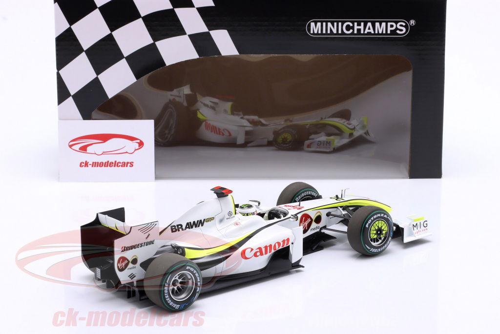 Minichamps 1:18 J. Button Brawn BGP 001 #22 5e Singapore GP formule 1 ...