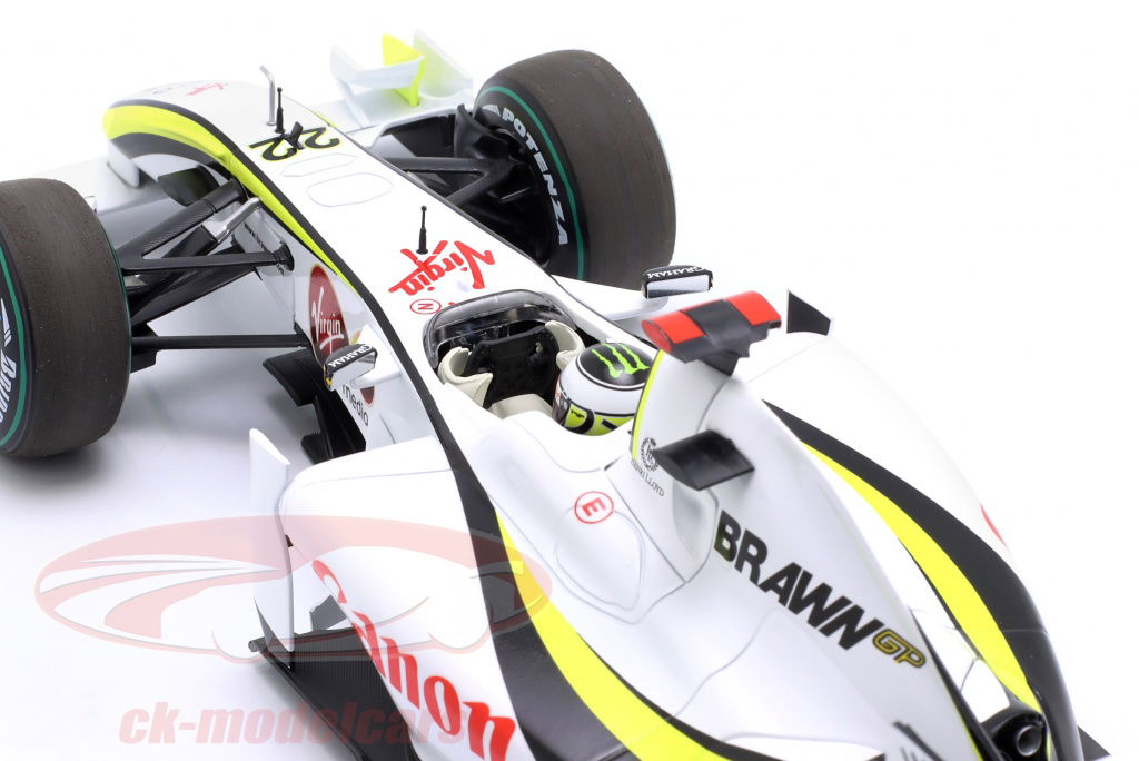 Minichamps 1:18 J. Button Brawn BGP 001 #22 5e Singapore GP formule 1 ...