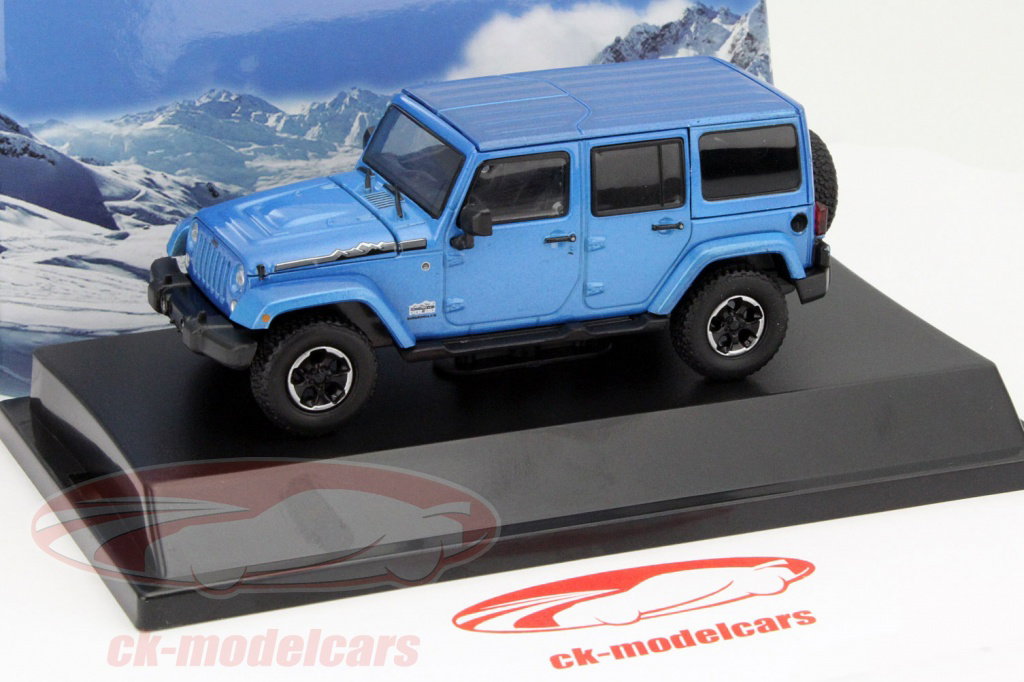 Greenlight 1:43 Jeep Wrangler 4-door Year 2015 blue metallic 86064 ...