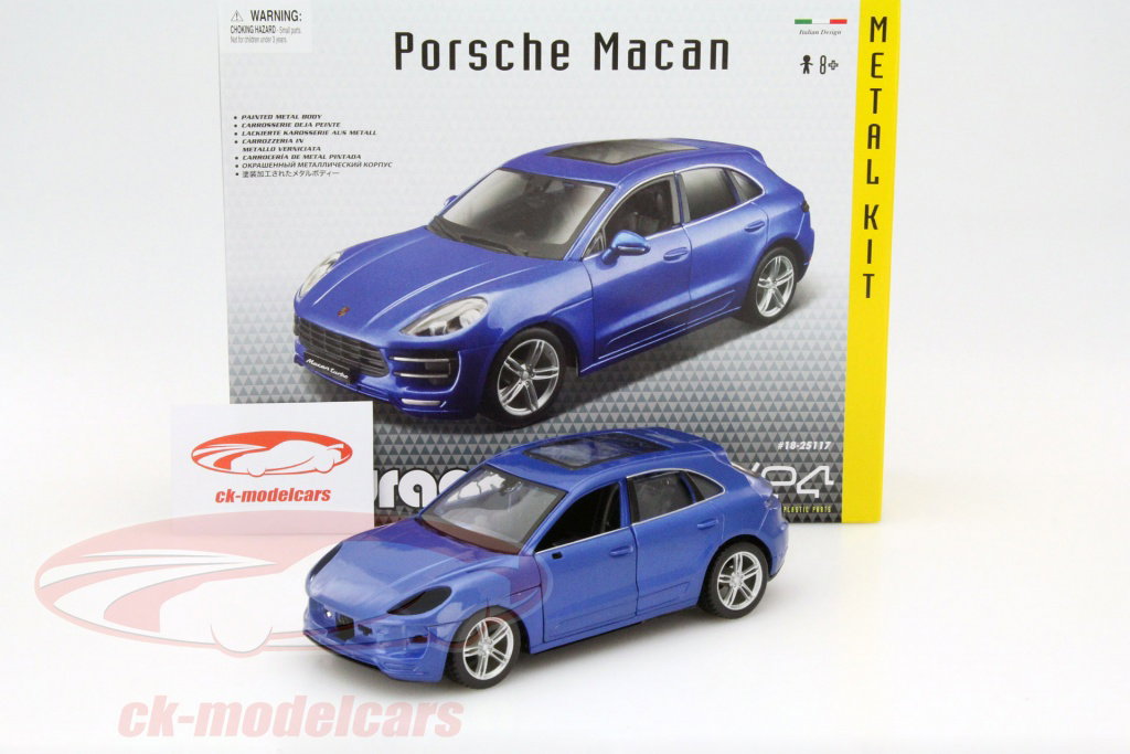 Bburago 1:24 Porsche Macan Metal Kit blue 25117 model car 25117 ...
