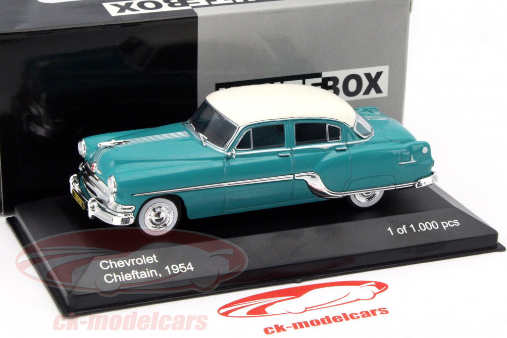WhiteBox 1:43 Pontiac Chieftain Year 1954 green / White WB165 model car ...