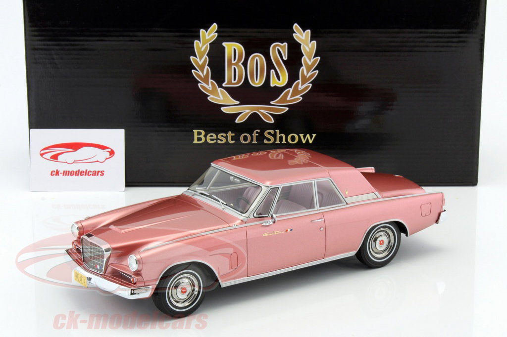BoS-Models 1:18 Studebaker Gran Turismo Hawk Opførselsår 1963 pink ...