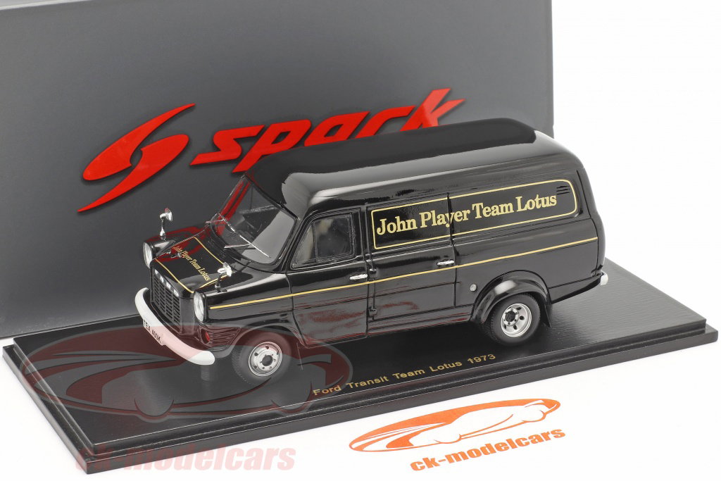 Spark 1:43 Ford Transit Transporter formula 1 Team Lotus 1973 black ...