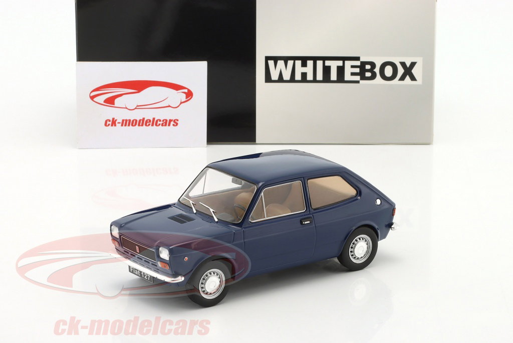 WhiteBox 1:24 Fiat 127 dark blue WB124148 model car WB124148 4052176757093