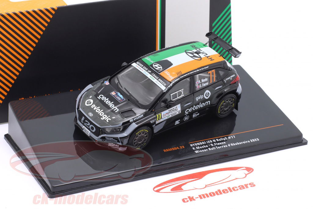 Ixo 1:43 Hyundai i20 N Rally 2 #77 winner rally Aboboreira 2023 Meeke ...