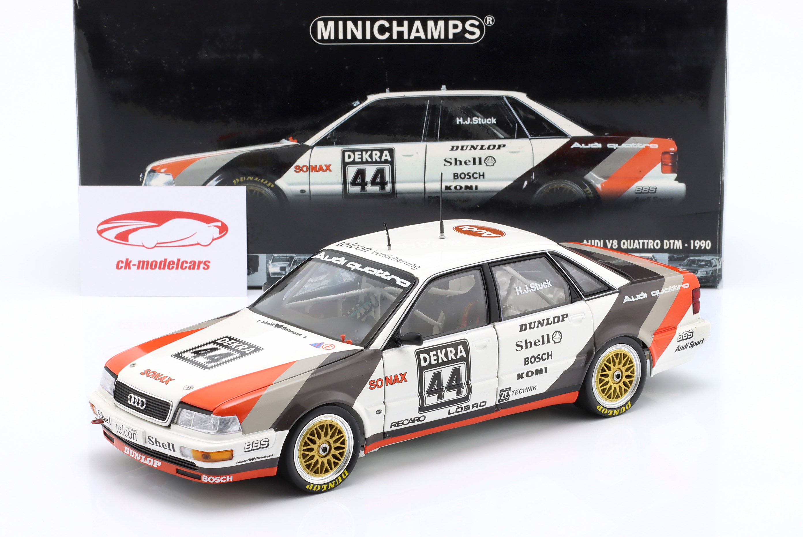 Minichamps 1:18 Audi V8 Quattro DTM #44 Champion DTM 1990 Hans-J. Stuck ...