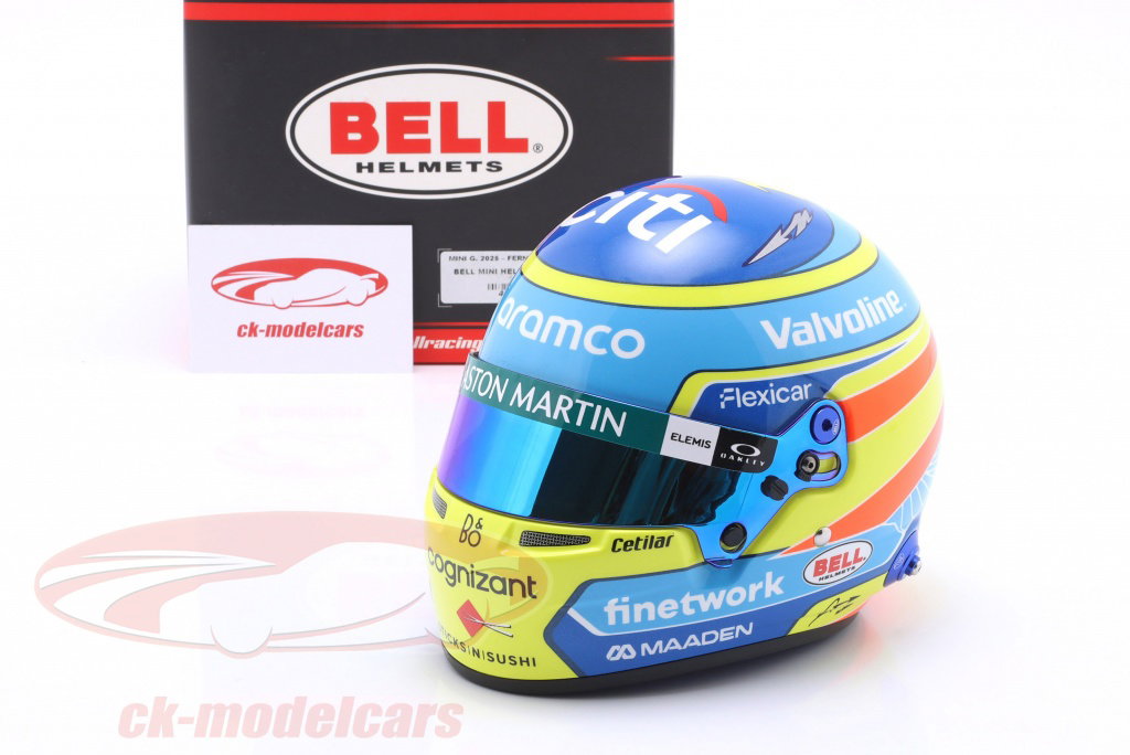 Bell 1:2 Fernando Alonso #14 Aston Martin Aramco Formula 1 2025 helmet ...