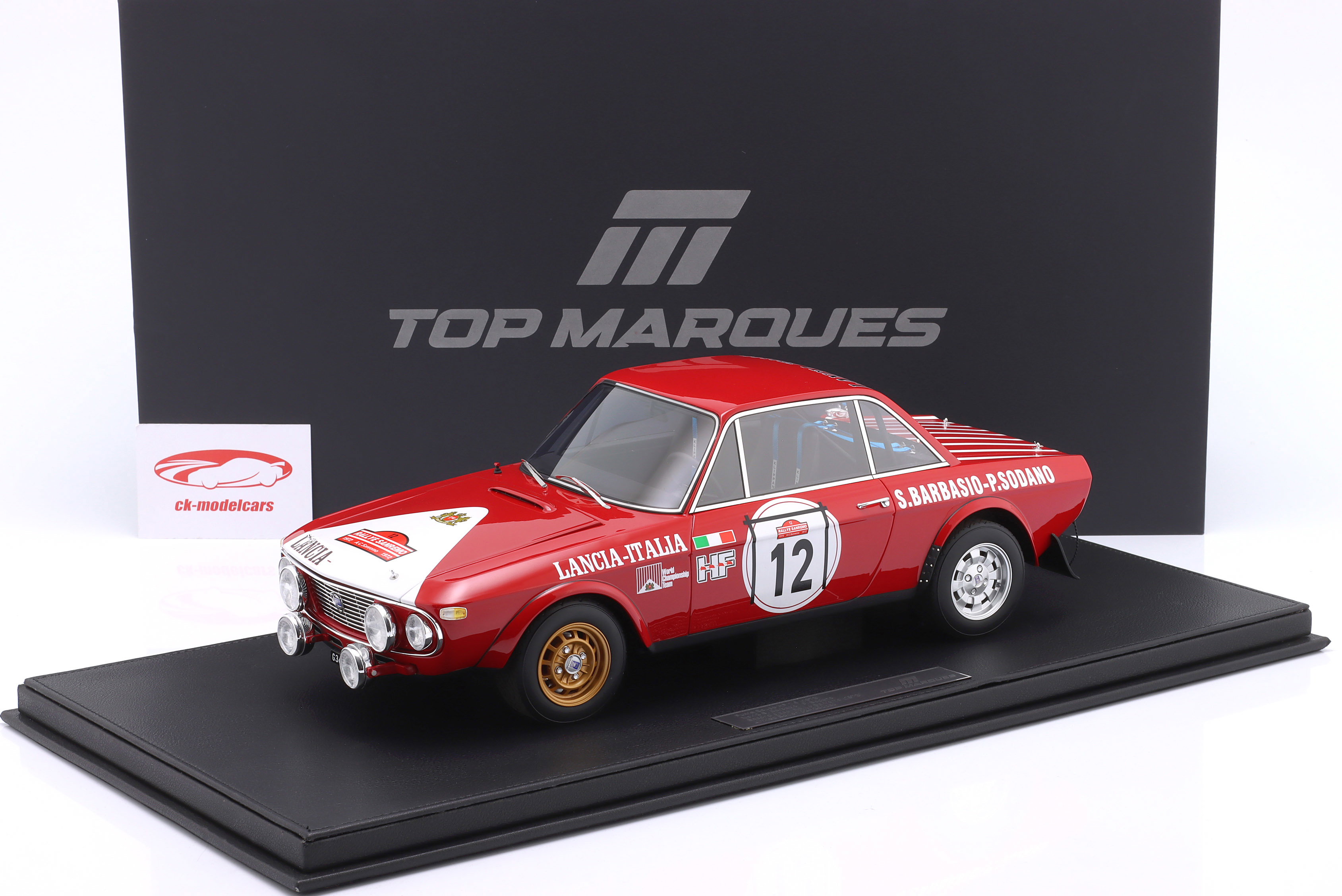 TopMarques 1:12 Lancia Fulvia HF 1600 #12 2nd Rallye SanRemo 1972 ...