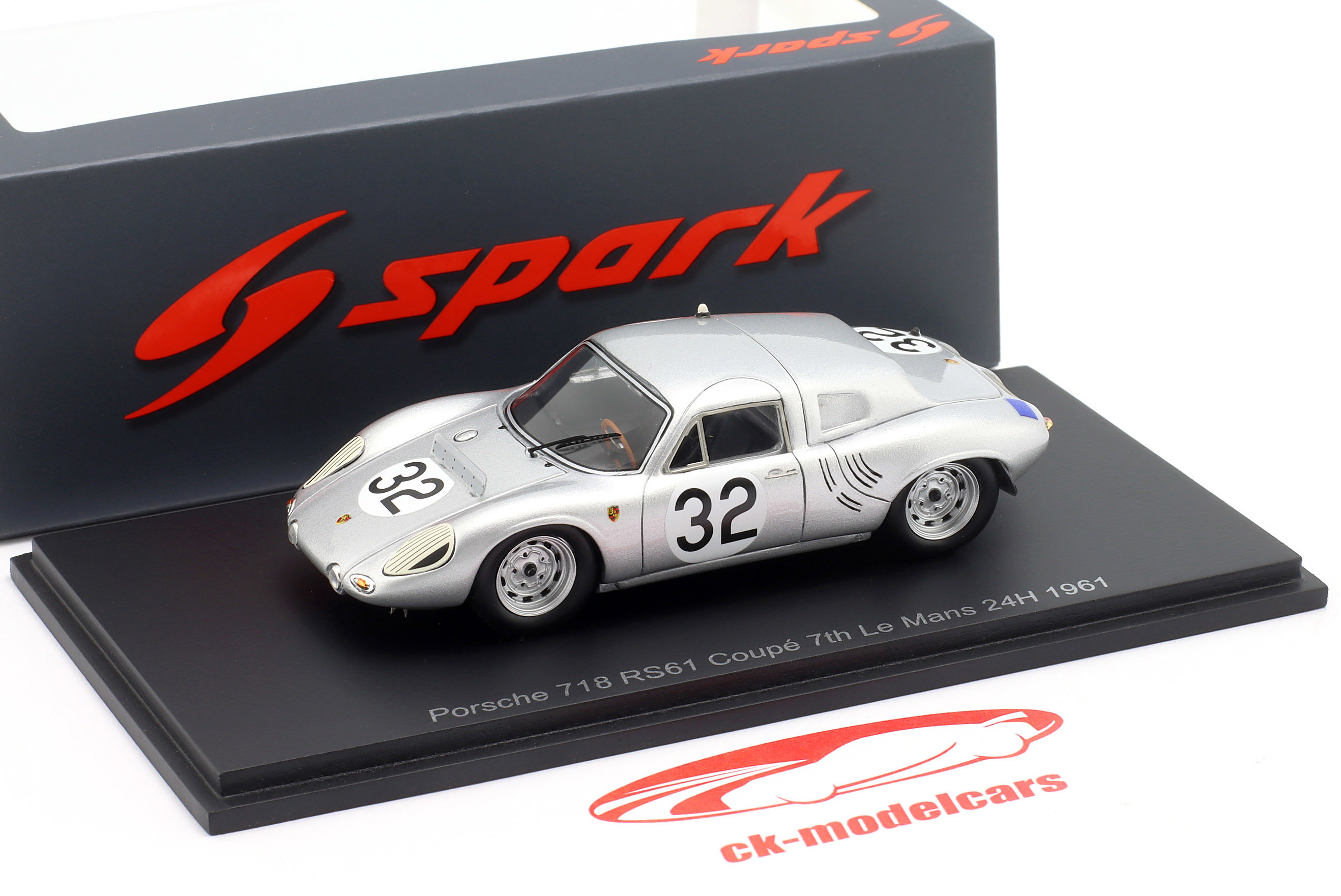 Spark 1:43 Porsche 718 RS 61 Coupe #32 7th 24h LeMans 1961 Herrmann ...