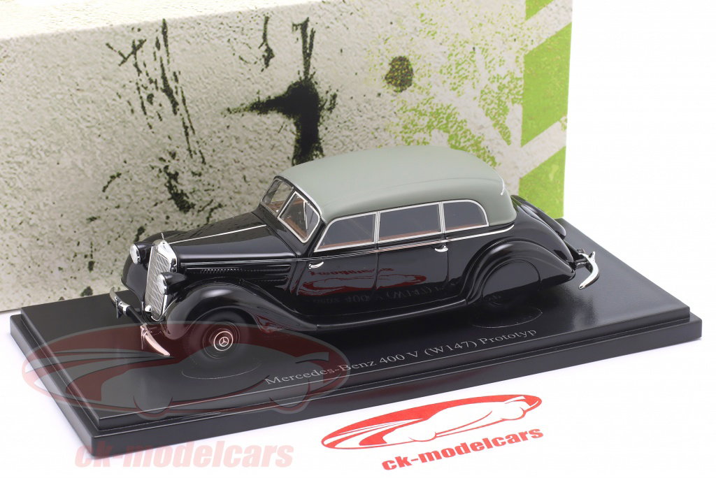 AutoCult 1:43 Mercedes-Benz 400 V (W147) Prototype year 1938 black ...
