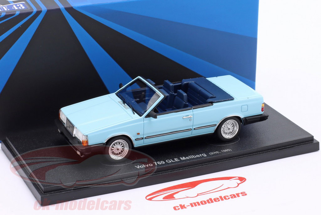 AutoCult 1:43 Volvo 760 GLE Mellberg year 1985 light blue 60135 model ...