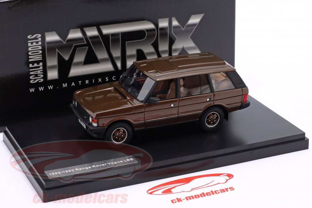 Matrix 1:43 Range Rover Vogue LSE year 1992 brown metallic MX41208-032 ...