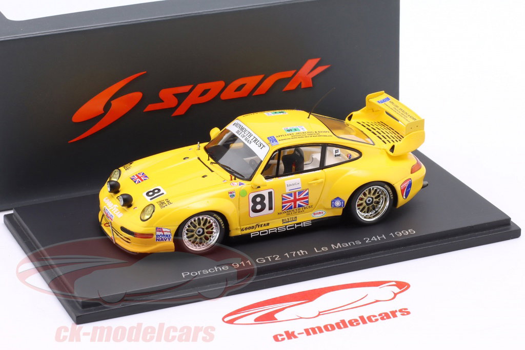 Spark 1:43 Porsche 911 (993) GT2 R #81 24h LeMans 1995 Adams, Jones ...