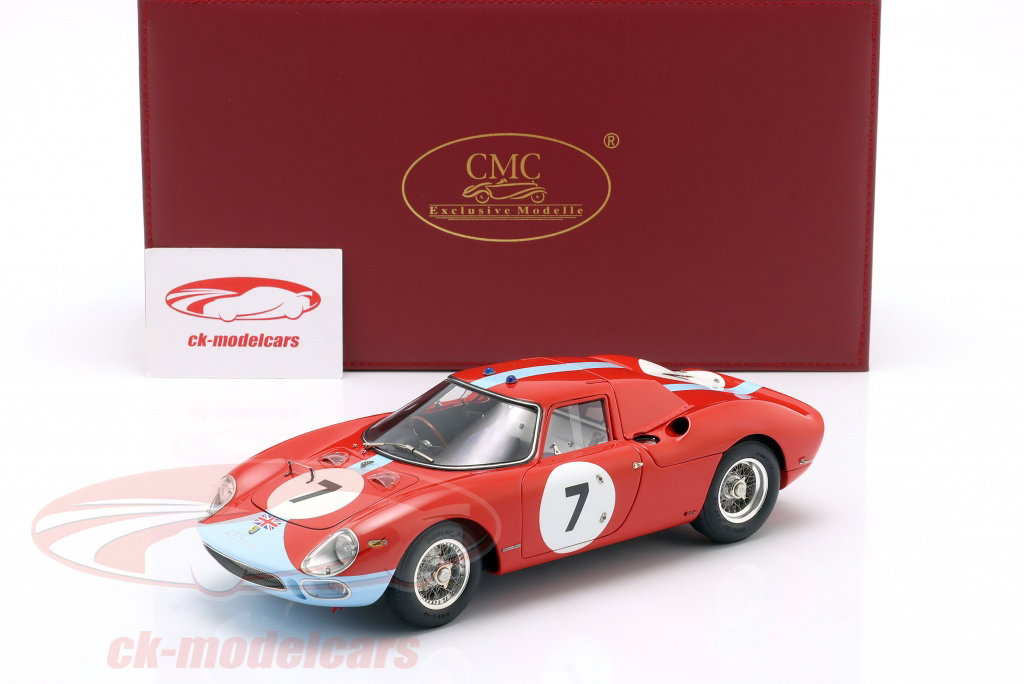 CMC 1:18 Ferrari 250 LM #7 Winner 12h Reims 1964 Hill, Bonnier M-261 ...