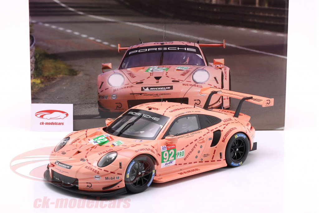 Ixo 1:12 Porsche 911 (991) RSR #92 优胜者 LMGTE-Pro 24h LeMans 2018 Pink ...