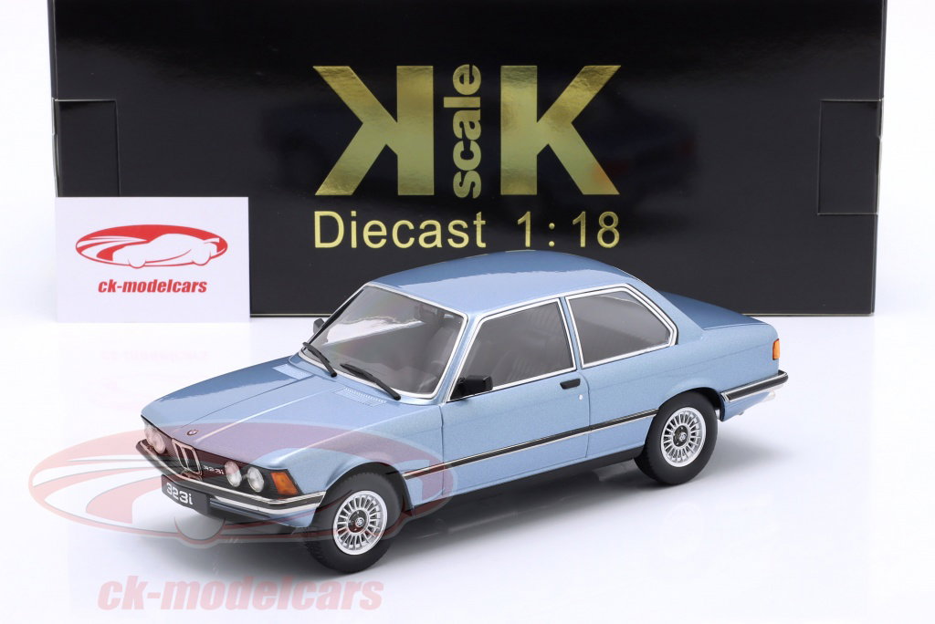 KK-Scale 1:18 BMW 323i (E21) Baujahr 1978 hellblau metallic KKDC180656 ...