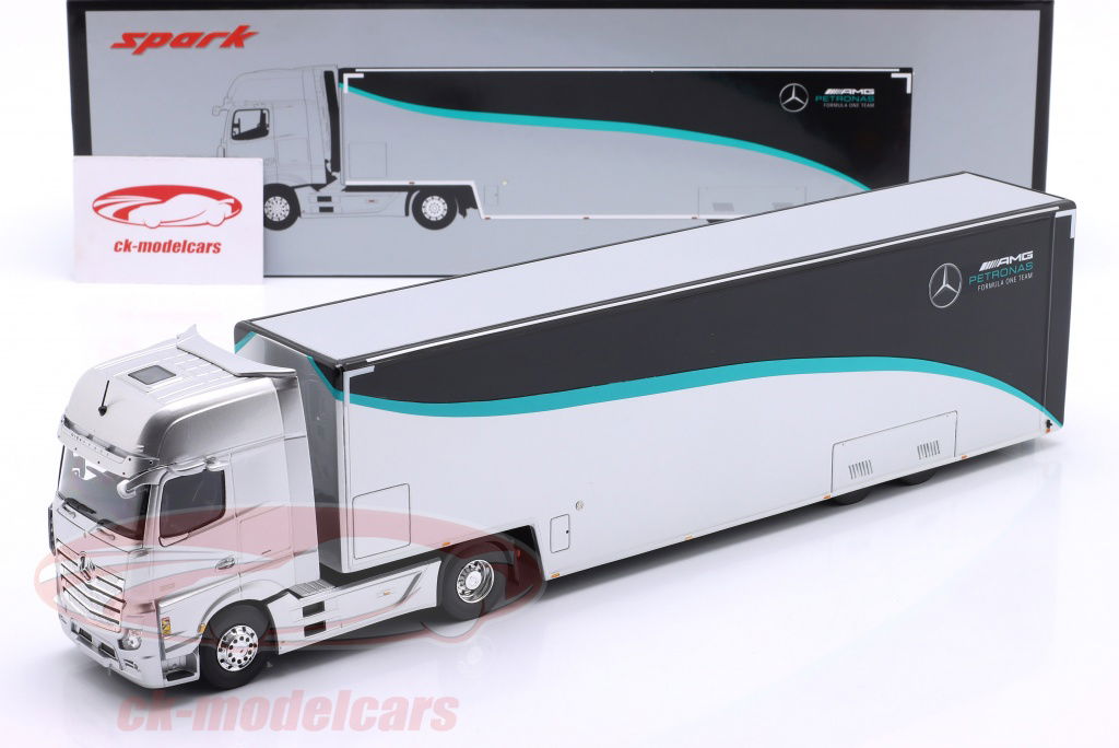 Spark 1:43 Mercedes-Benz Actros race car transporter Mercedes-AMG ...
