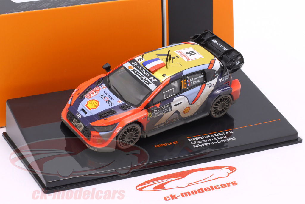 Ixo 1:43 Hyundai i20 N Rally1 Hybrid #16 3rd Rallye Monte Carlo 2025 ...