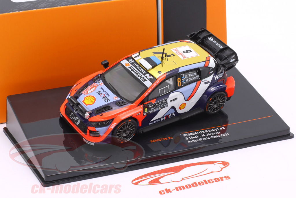 Ixo 1:43 Hyundai i20 N Rally1 Hybrid #8 5th Rallye Monte Carlo 2025 ...