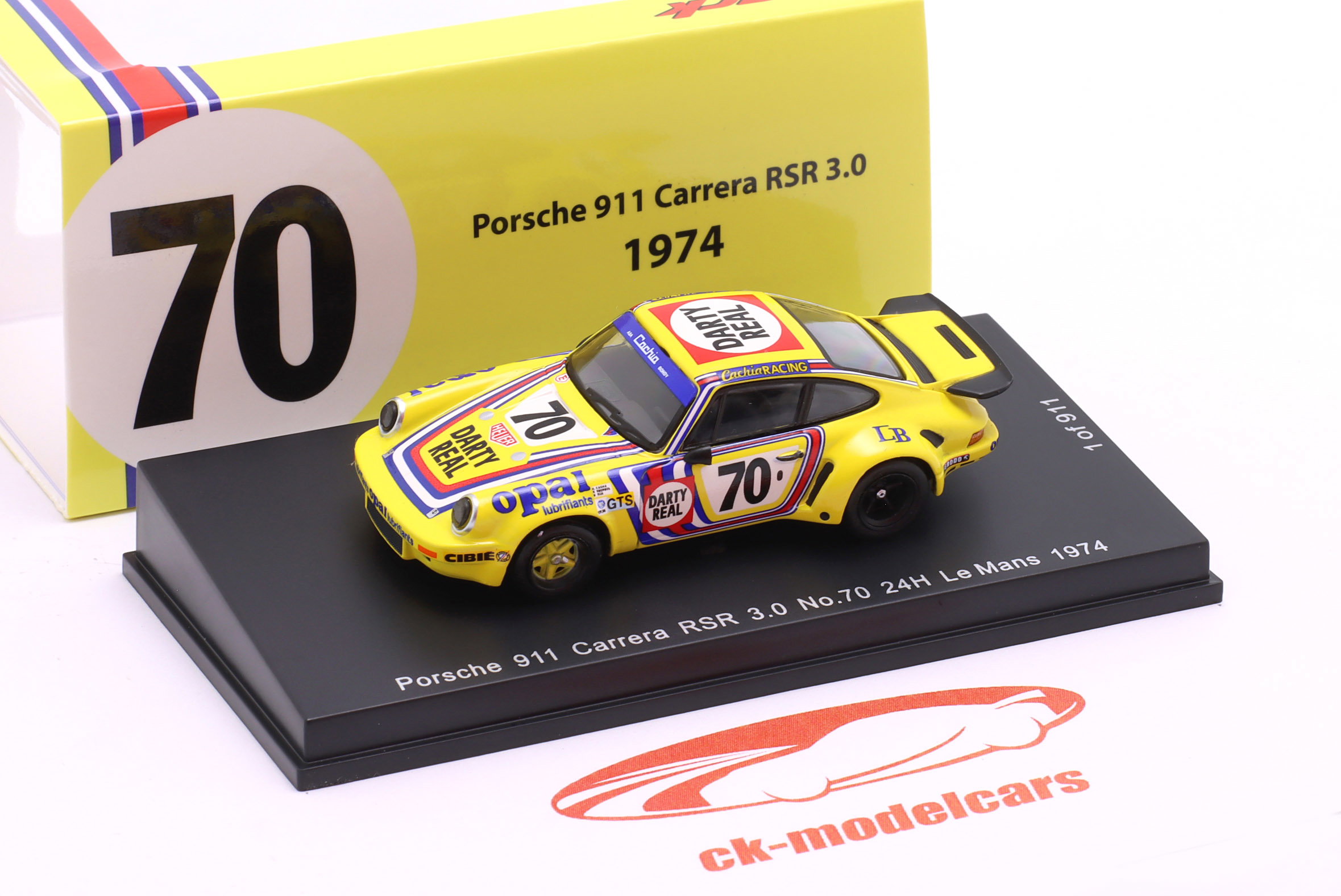 Spark 1:64 Porsche 911 Carrera RSR #70 10th 24h LeMans 1974 Touroul ...