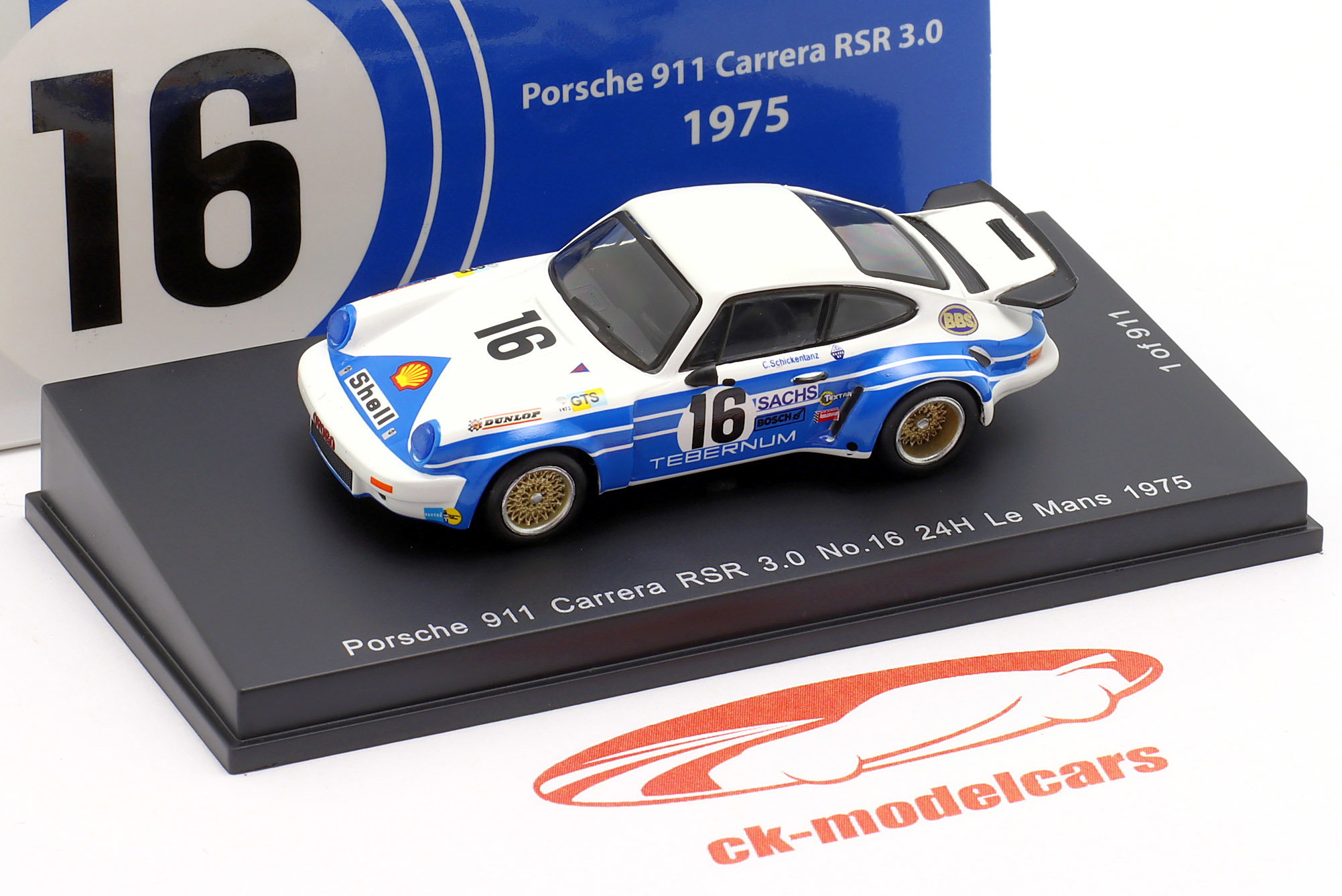 Spark 1:64 Porsche 911 Carrera RSR #16 24h LeMans 1975 Schickentanz ...