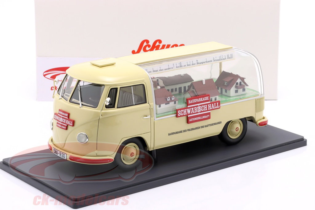 Schuco 1:18 Volkswagen VW T1 Werbetransporter Schwäbisch Hall 1954 ...