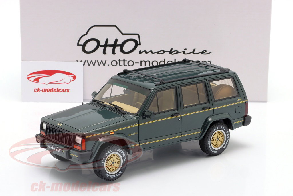 Ottomobile 1:18 Jeep Cherokee XJ Limited 4x4 Baujahr 1995 dunkelgrün ...