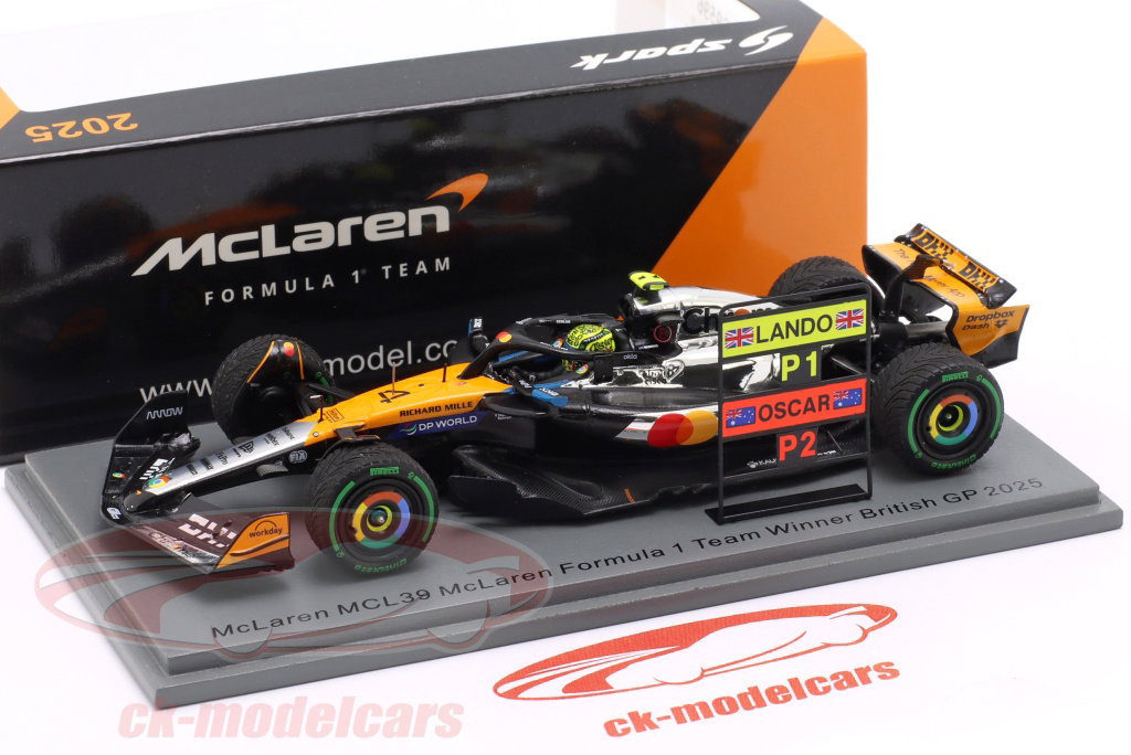Spark 1:43 Lando Norris McLaren MCL39 #4 Winner British GP Formula 1 ...