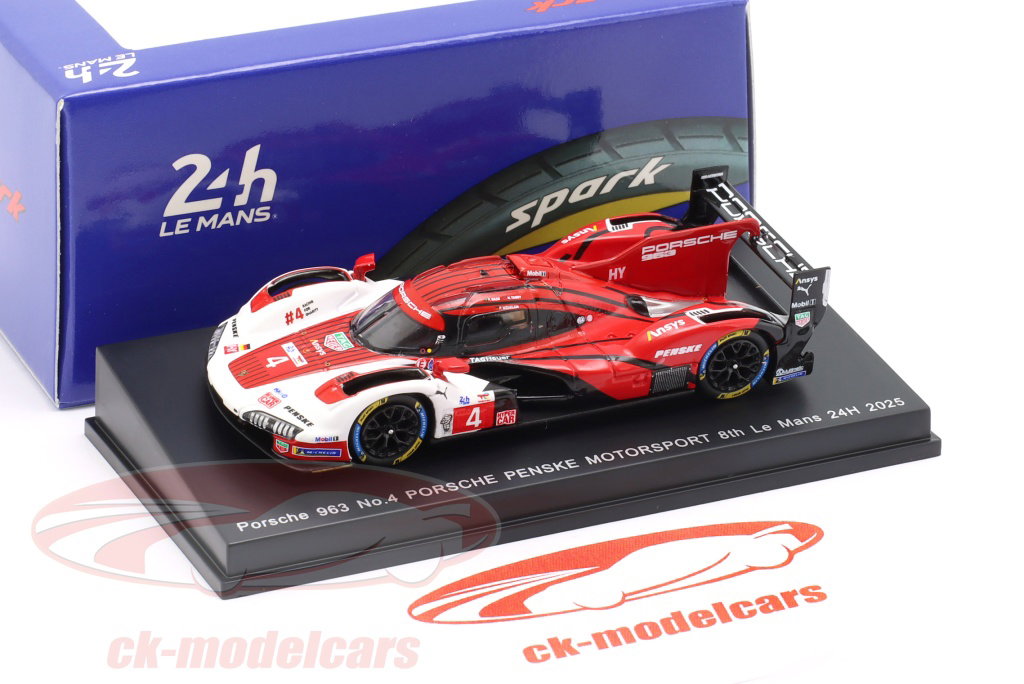 Spark 1:64 Porsche 963 #4 8th 24h LeMans 2024 Porsche Penske Motorsport ...