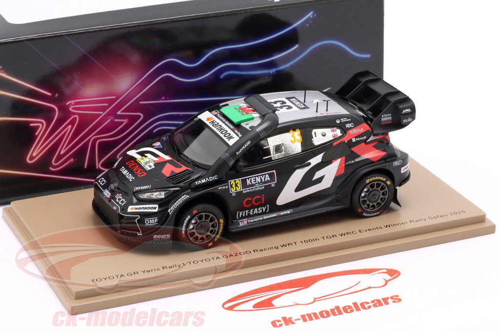 Spark 1:43 Toyota GR Yaris Rally1 #33 Winner Safari Rallye 2025 Evans ...