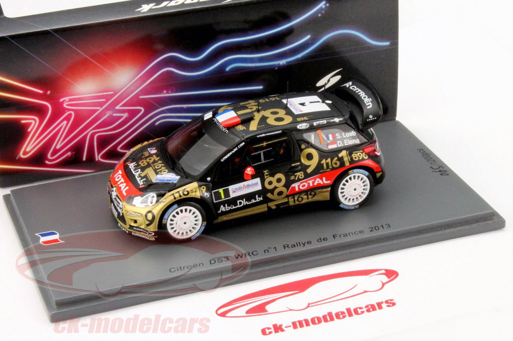 Spark 1:43 Citroen DS3 WRC #168 Winner Rallye de France 2013 Loeb ...